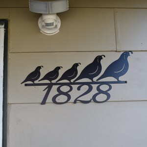 Personalized Quail House Numbers personalized Quail Quail Family-custom ...
