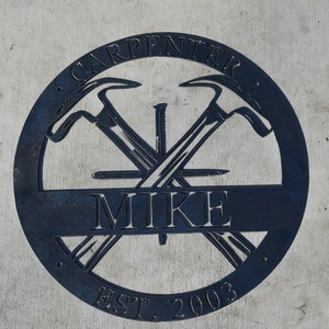 Carpenter Sign tradesman Sign personalized Carpenter Sign Carpenter ...