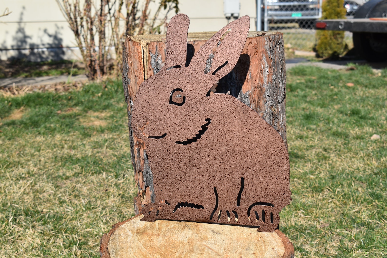 Bunny Art metal Bunny rabbit Metal Art-christmas Gift for | Etsy