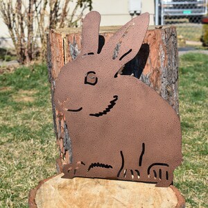 Bunny Art metal Bunny rabbit Metal Art-mother's Day Gift garden Decor ...