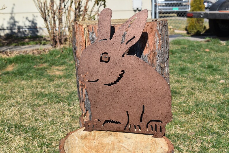 Bunny Art metal Bunny rabbit Metal Art-christmas Gift for | Etsy