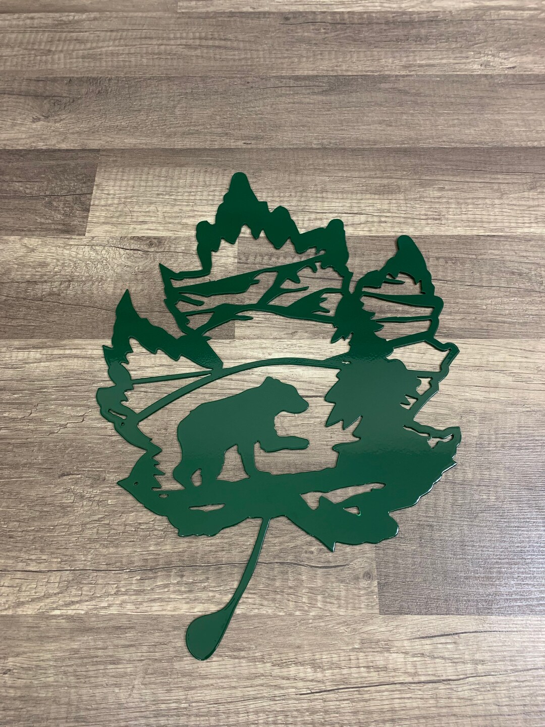 Bear Sign-metal Leaves-wildlife Sign-mountain Sign-bear Wall - Etsy