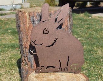 Rabbit Metal Art - Etsy