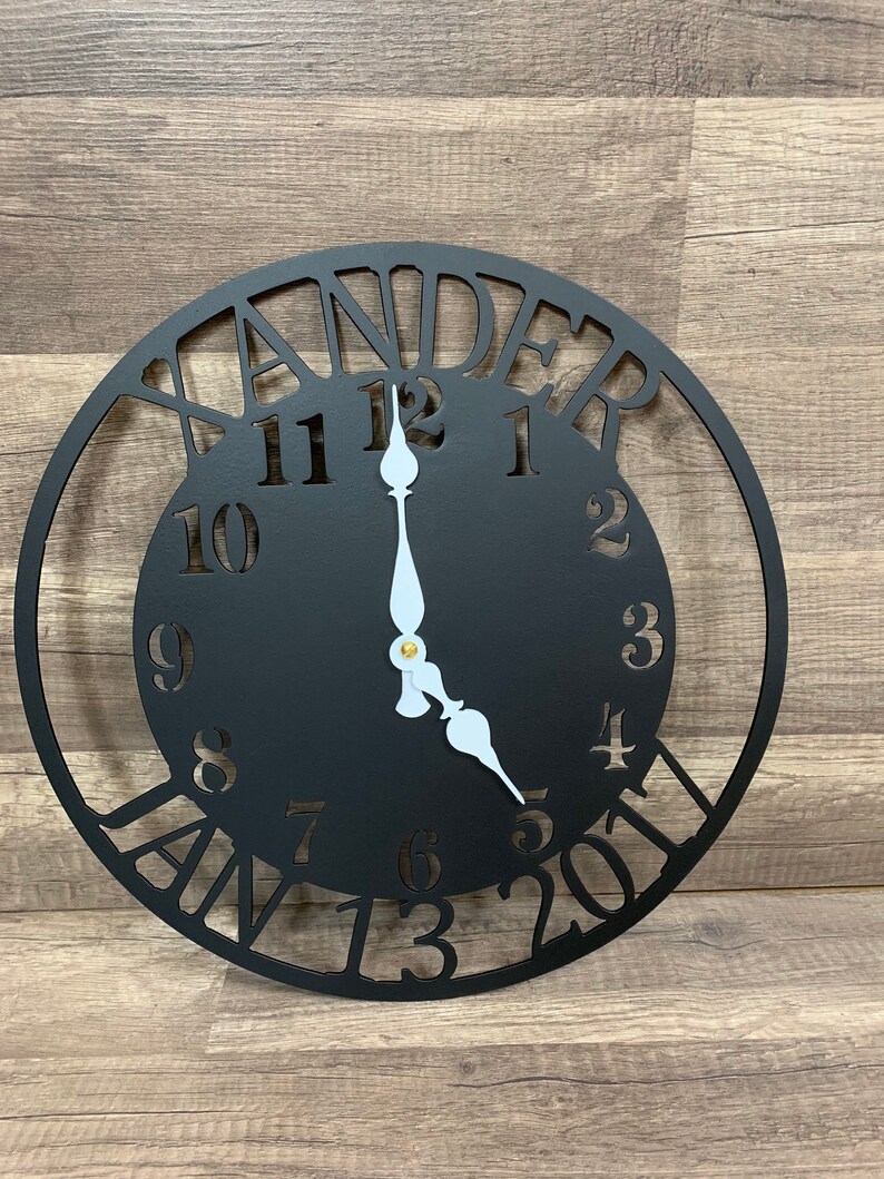 Birth Date and Time Clock-custom Birthday Clock-personalized - Etsy