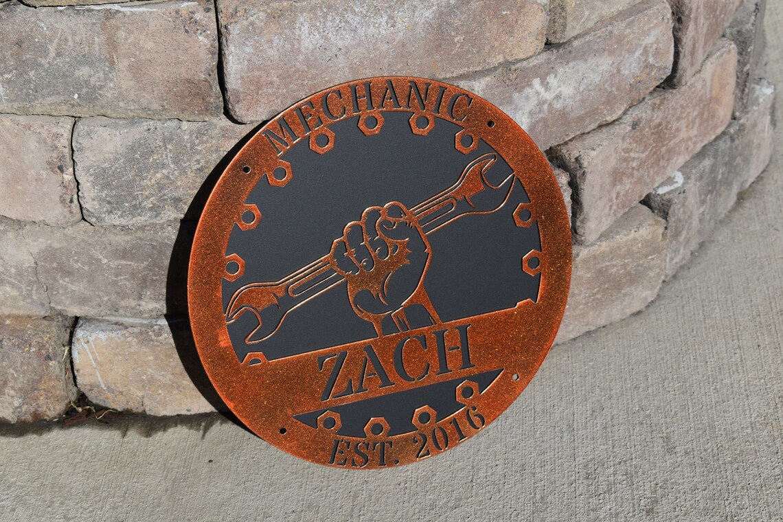 Mechanic Sign personalized Mechanic Art Maintenance - Etsy