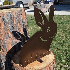 Bunny Art metal Bunny rabbit Metal Art-mother's Day Gift garden Decor ...