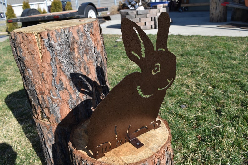 Bunny Art metal Bunny rabbit Metal Art-christmas Gift for | Etsy