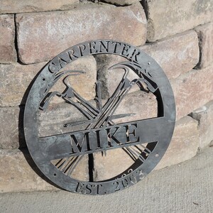 Carpenter Sign tradesman Sign personalized Carpenter Sign Carpenter ...