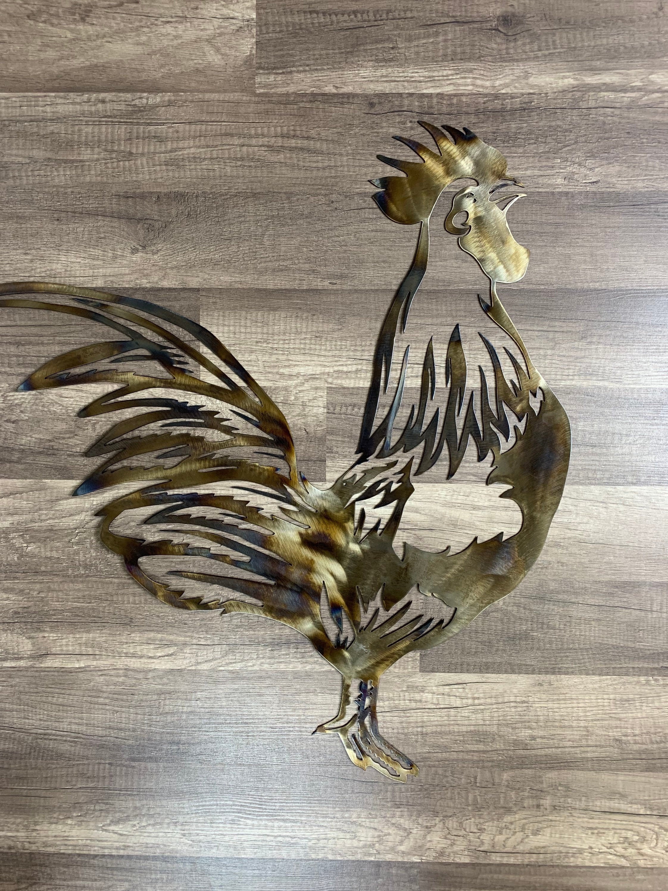 Metal Rooster-Rooster Decor-Outdoor space decor-Farmhouse | Etsy