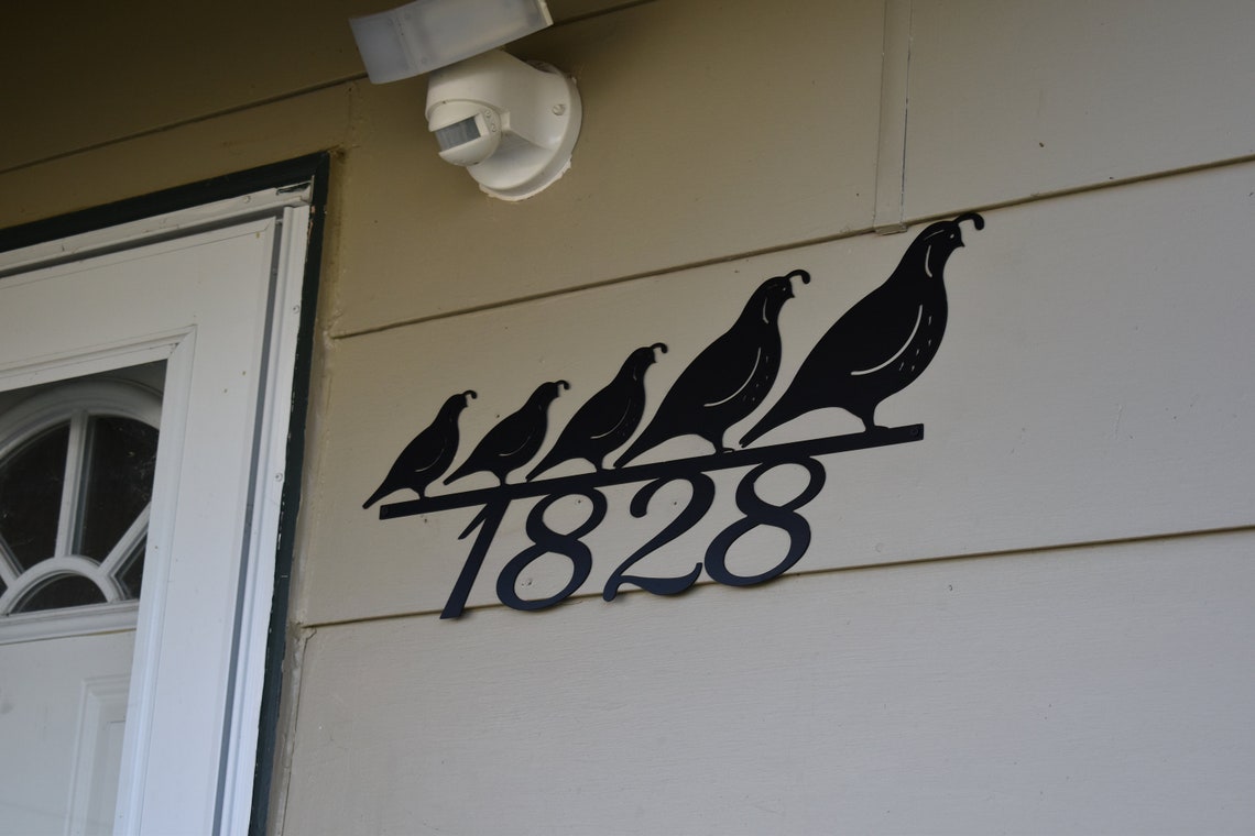 Personalized Quail House Numbers personalized Quail Quail - Etsy