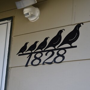 Personalized Quail House Numbers personalized Quail Quail Family-custom ...