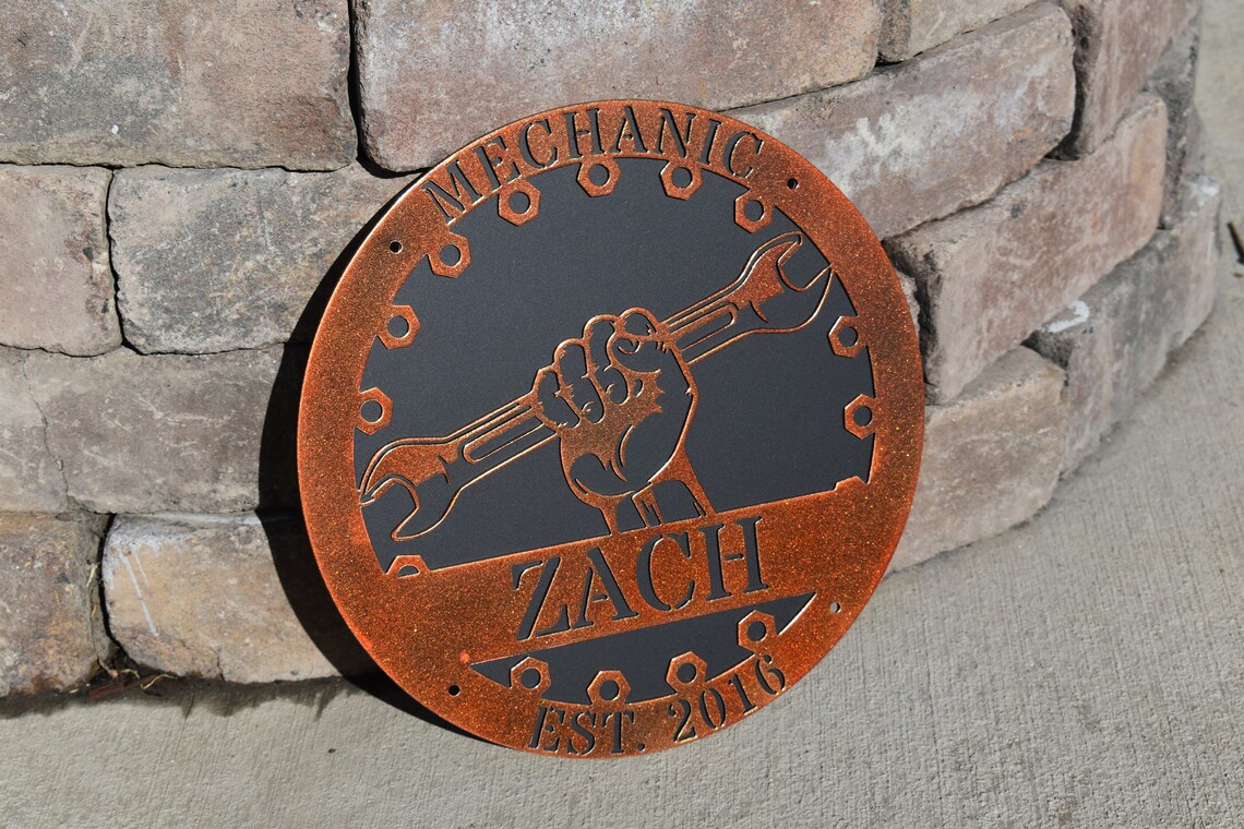 Mechanic Sign personalized Mechanic Art Maintenance - Etsy