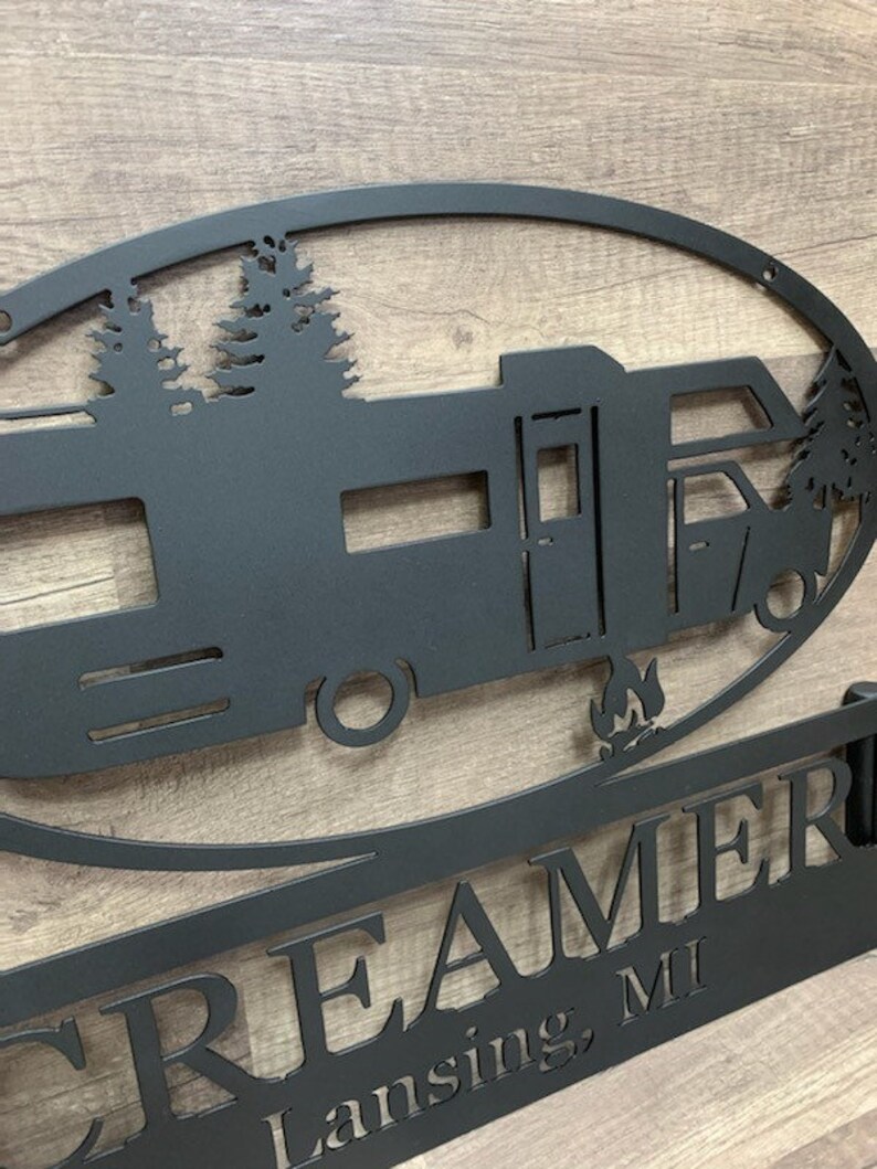 Custom Camping Sign-camping Spot Sign-camping Yard Art-trailer | Etsy