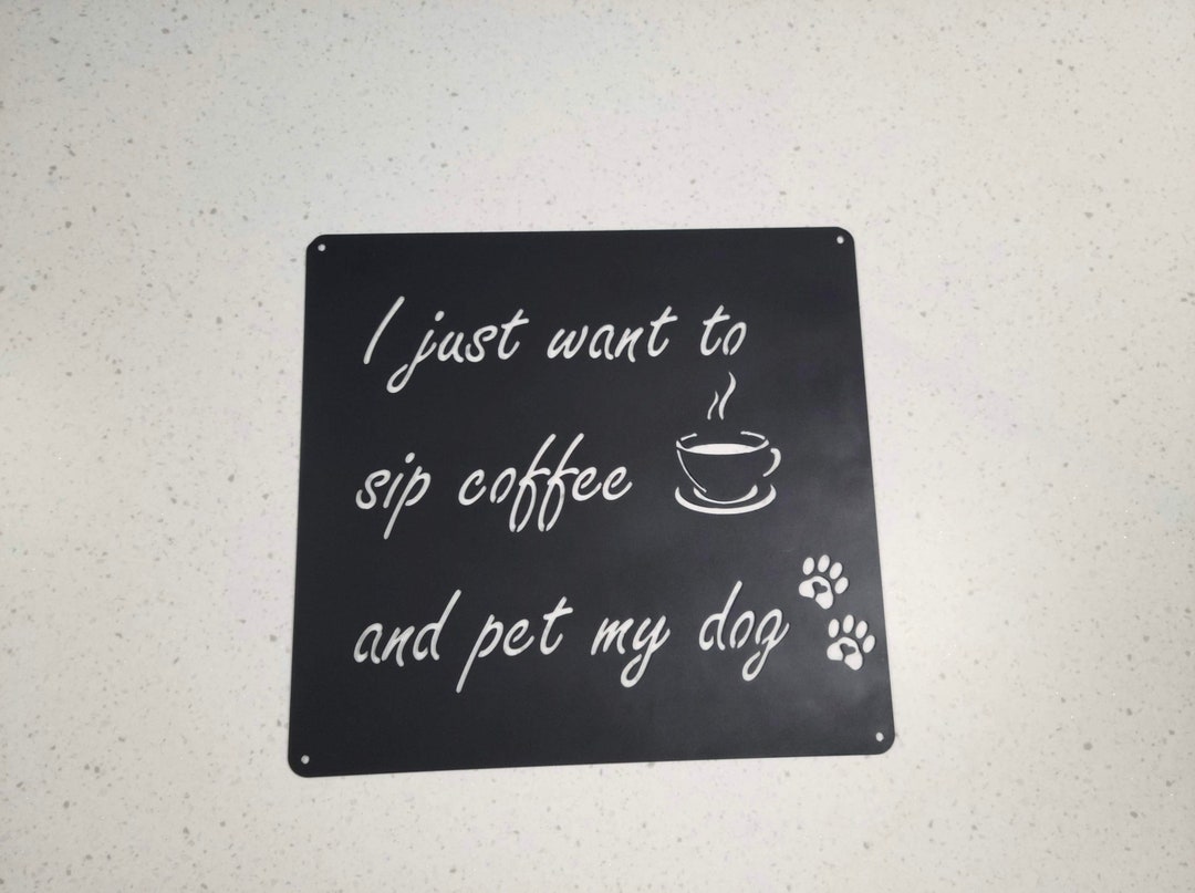 Coffee and Canines Pet Dog Metal Sign Coffee and Dog Metal - Etsy
