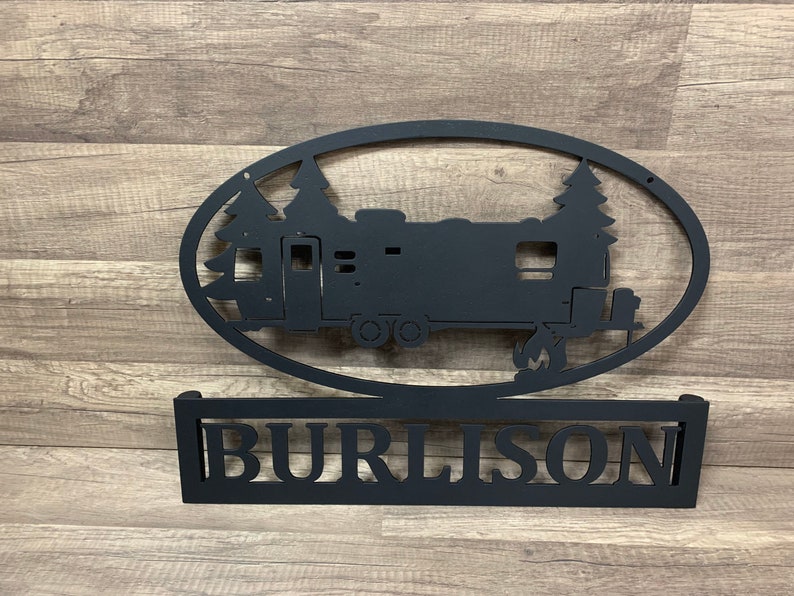 Custom Camping Sign-camping Spot Sign-camping Yard Art-trailer | Etsy