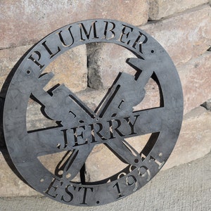 Plumber Sign Personalized Plumber union Plumber Sign-gifts for Him ...