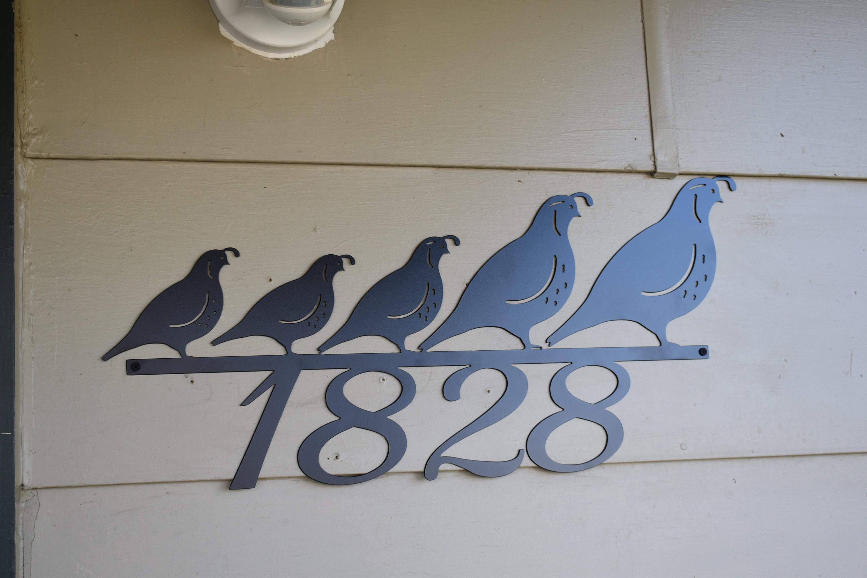 Personalized Quail House Numbers Personalized Quail Quail | Etsy