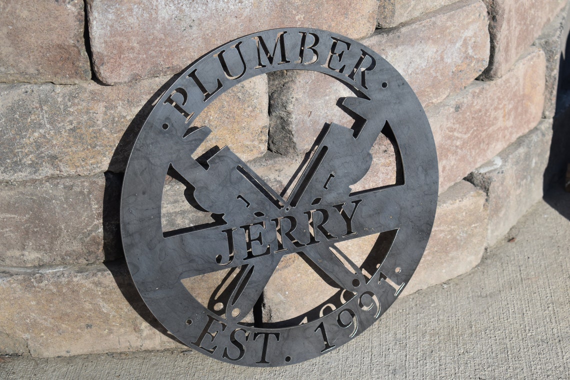 Plumber Sign Personalized Plumber union Plumber Sign-gifts | Etsy