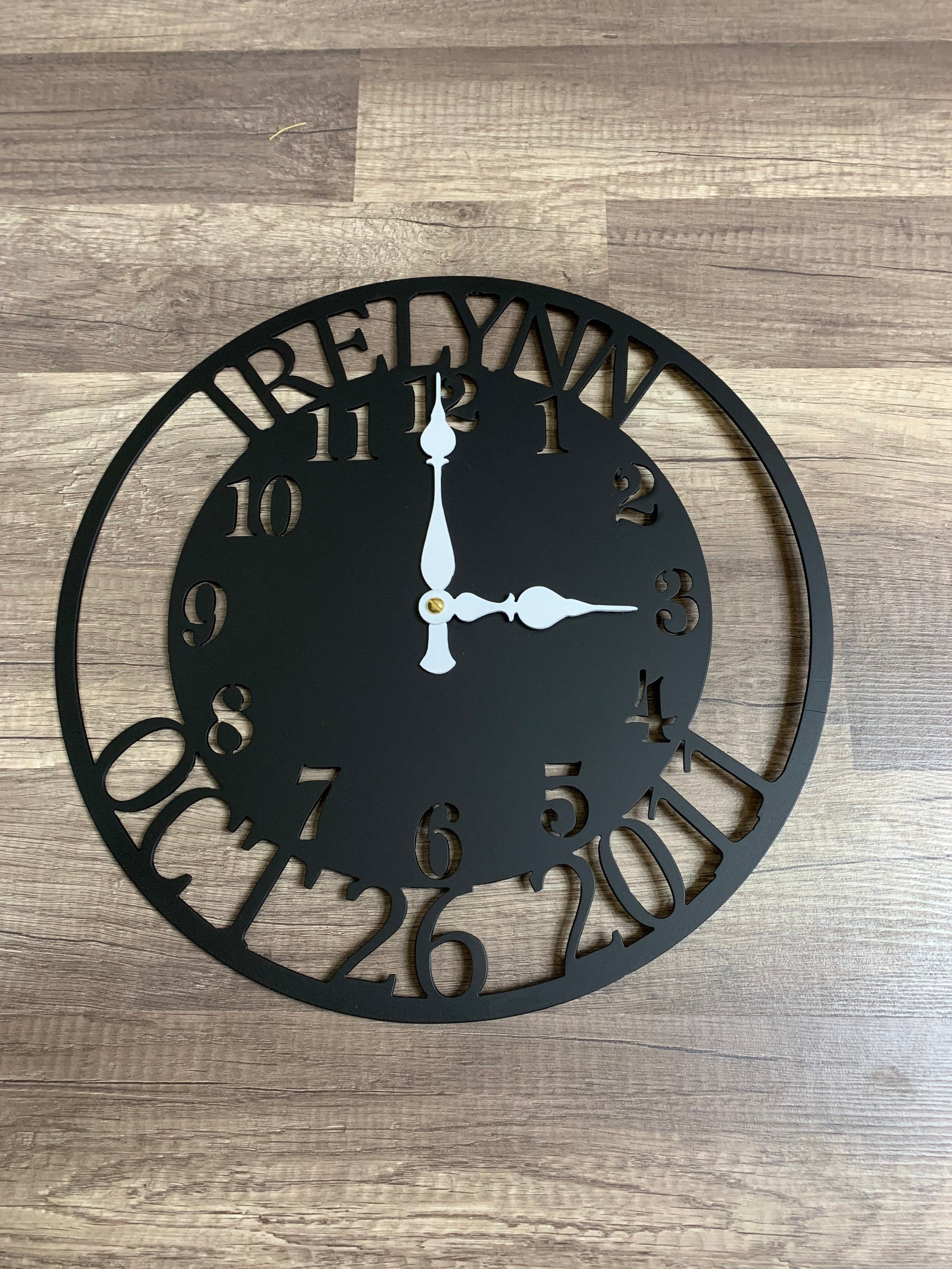 Birth Date and Time Clock-custom Birthday Clock-personalized | Etsy