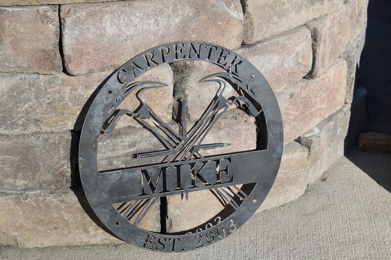 Carpenter Sign tradesman Sign personalized Carpenter Sign - Etsy