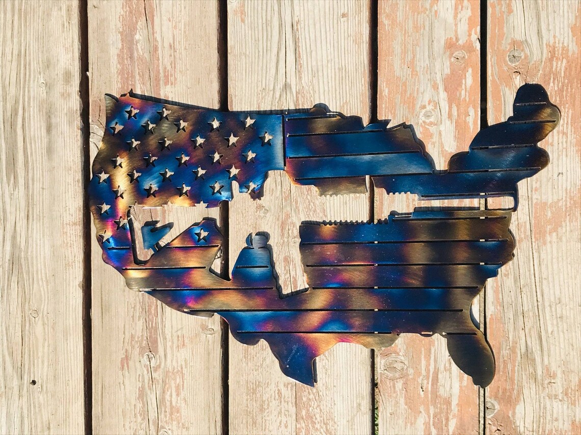 Metal American Flag freedom Sign america Sign USA Sign | Etsy