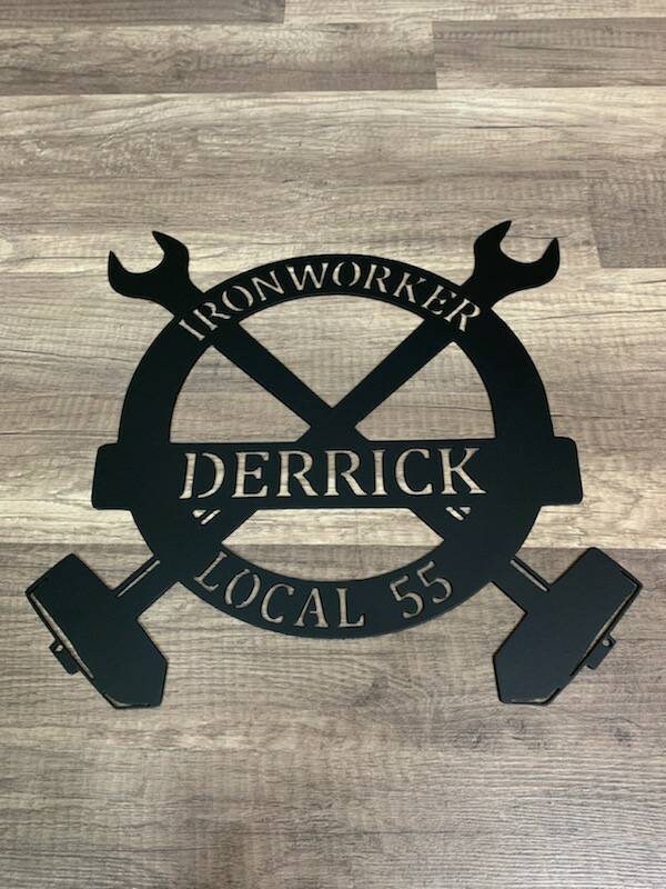 Ironworker Metal Sign-union Signs-custom Tradesman Signs - Etsy Canada