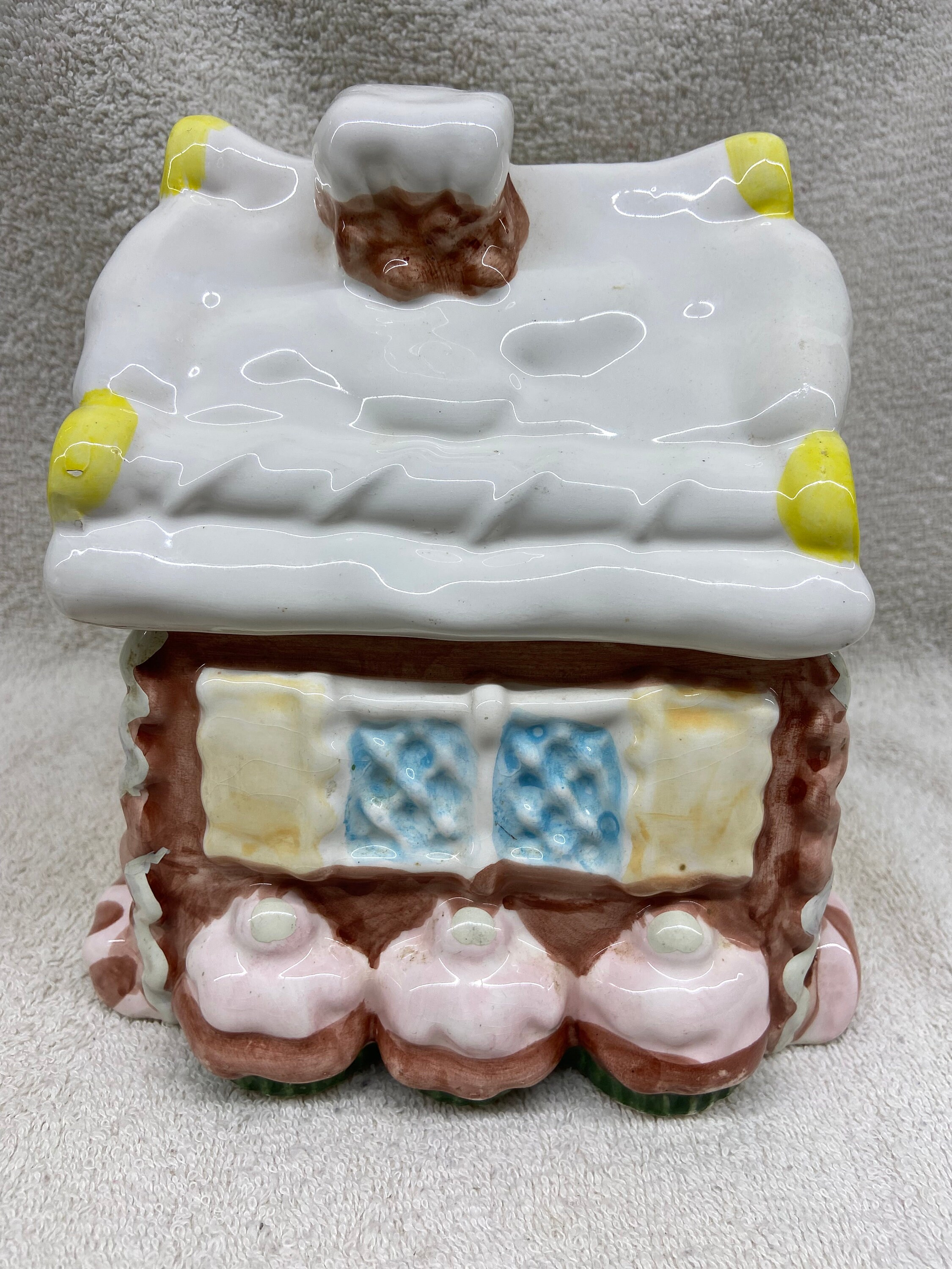Vintage Gingerbread House Cookie Jar - Etsy