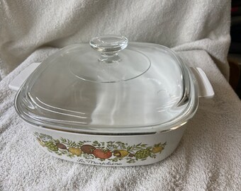 Corning Ware A-2-B 2 Qt Casserole Dish With Lid Spice of Life - Etsy