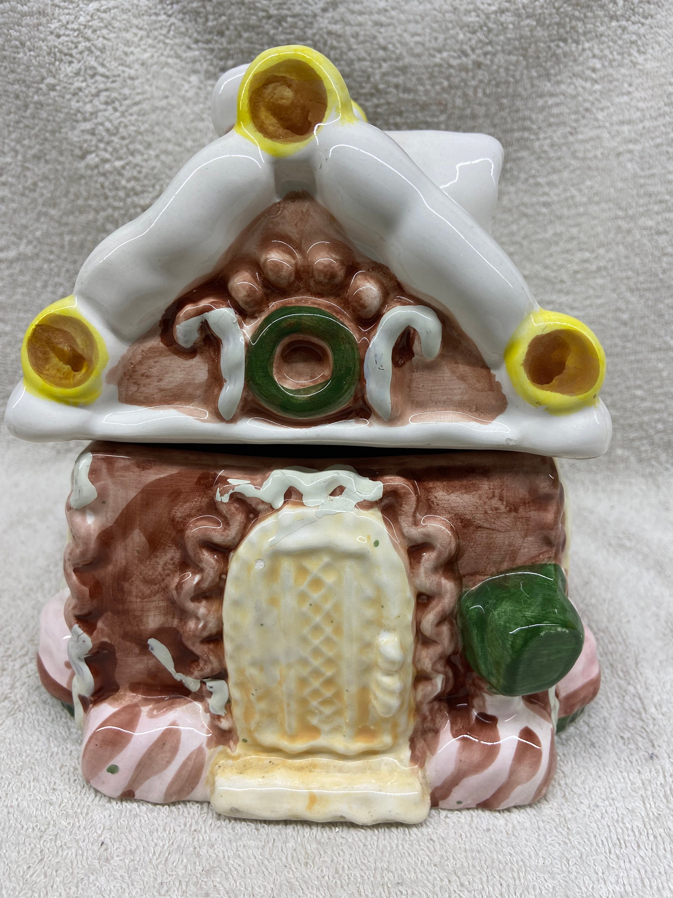 Vintage Gingerbread House Cookie Jar - Etsy