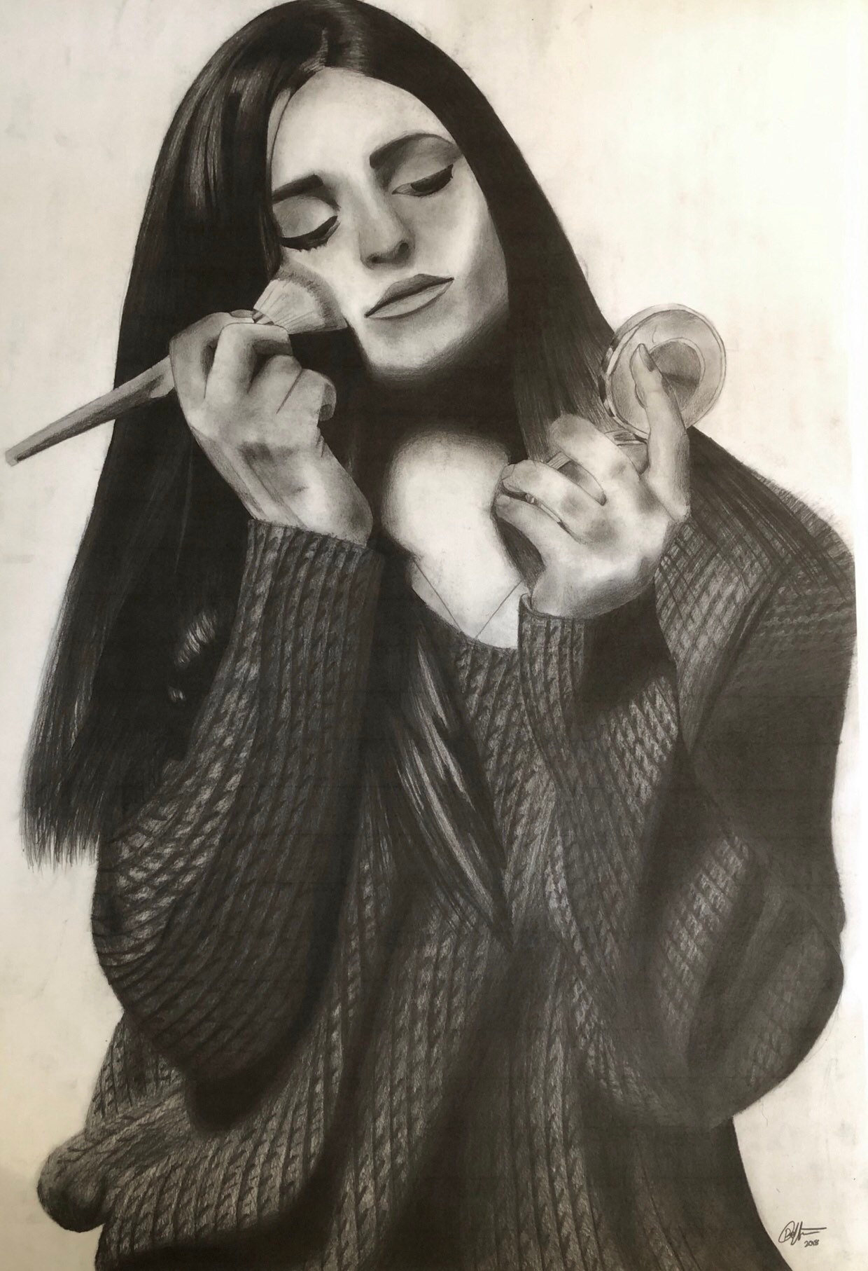 Charcoal/penicl Drawing - Etsy