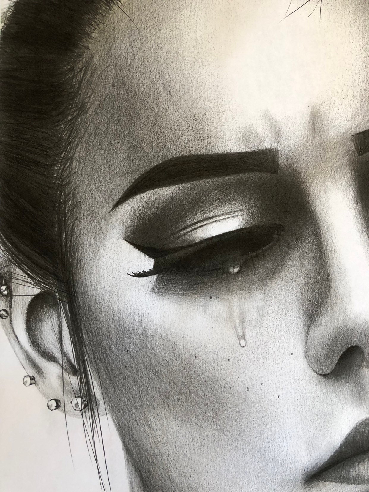 Charcoal/penicl Drawing - Etsy