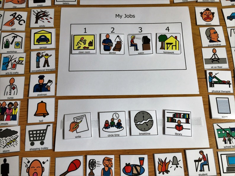 PECS School places and people symbols. 200 cards | Etsy