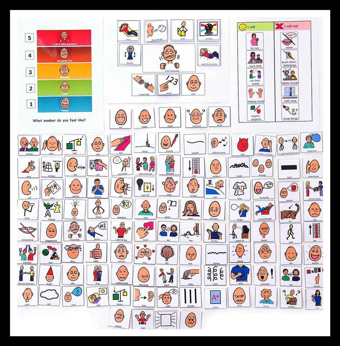 NEW PECS Emotions feelings professionally printed and | Etsy