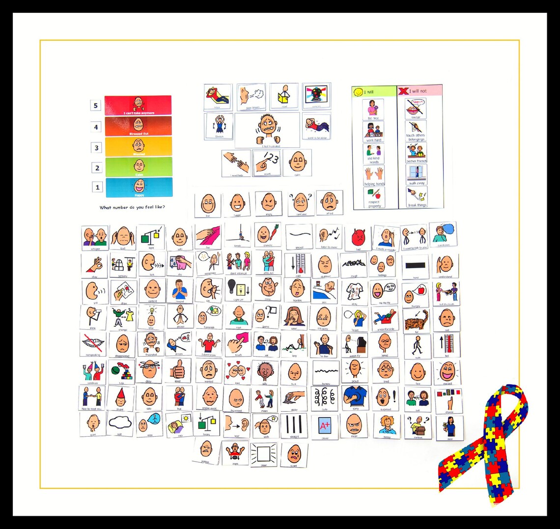 NEW PECS Emotions feelings professionally printed and | Etsy