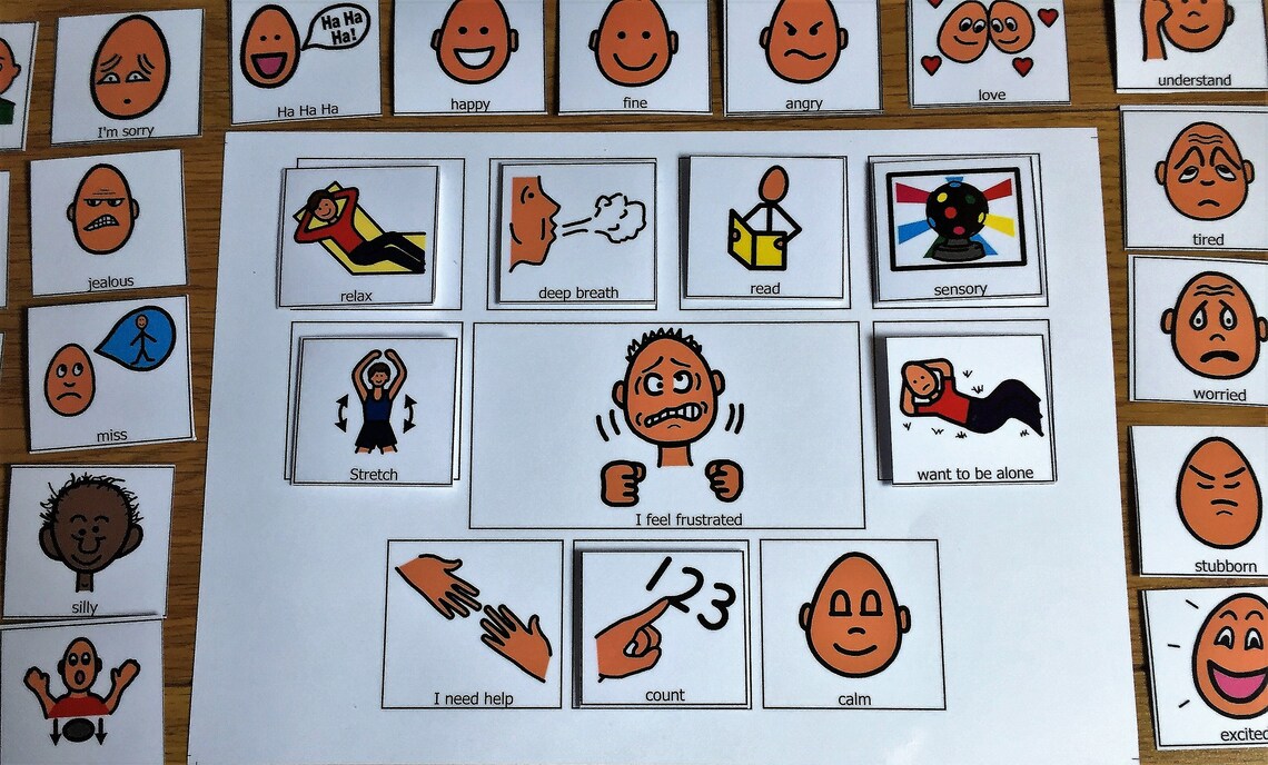 NEW PECS Emotions feelings professionally printed and | Etsy