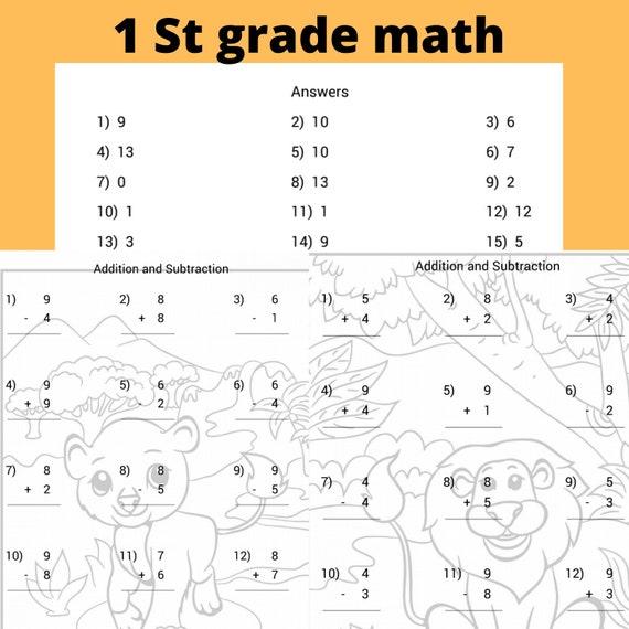 First Grade Math Coloring Pages [2025]