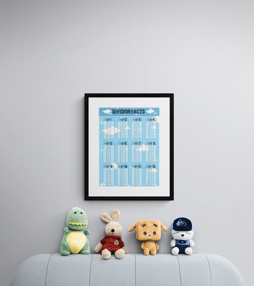 Homeschool Division Chart Printable| Division Wall Art Print Décor ...