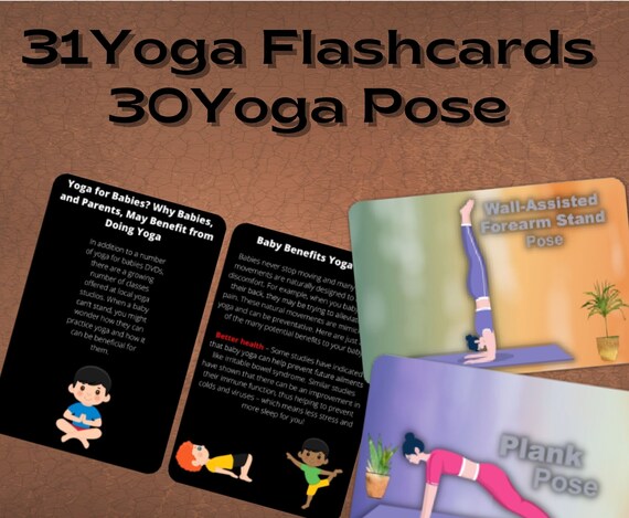 Yoga Flashcards Yoga Poses Montessori Printable Cards Yoga | Etsy