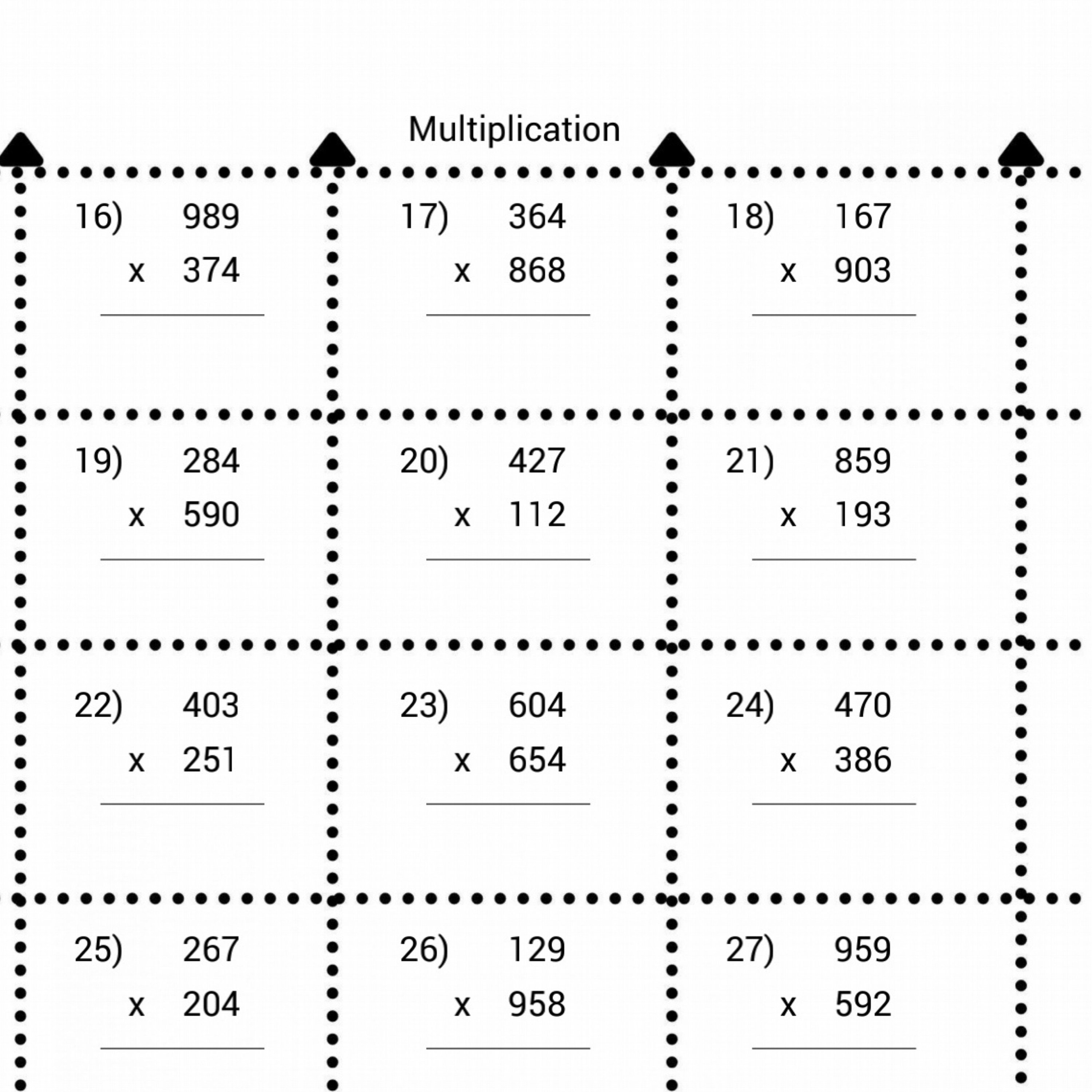 Multiplication Worksheets for Kids, 100 Printable Practice Sheets ...