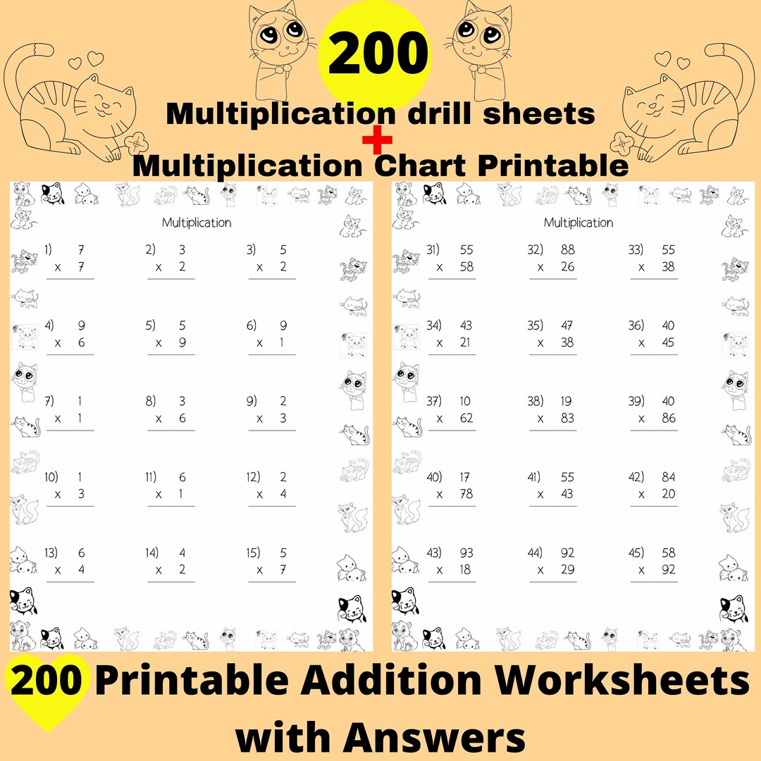 Kids Math | Homeschool Printable | Multiplication Chart Included ...