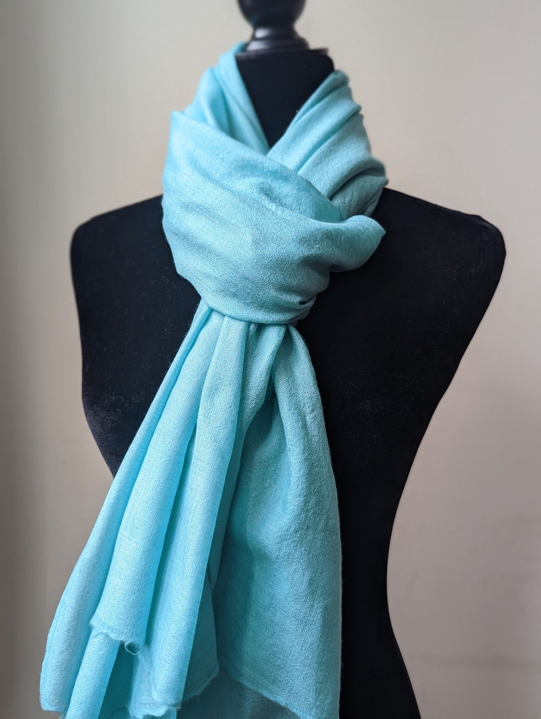 Shahtoosh Scarf, Pashmina, Cashmere, Stole, Wrap in Blue, Aqua ...