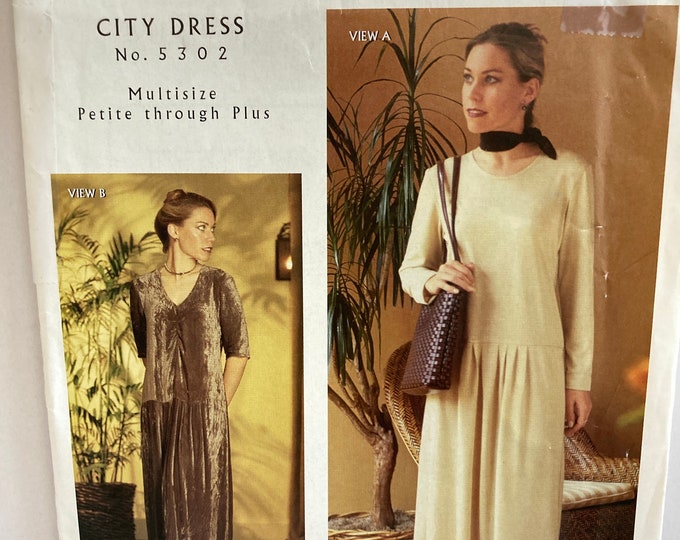 Loes Hinse Design UNCUT Pattern NO. 5302 for City Dress, Misses Sizes ...