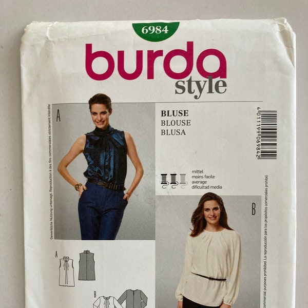 Burda Blouse - Etsy