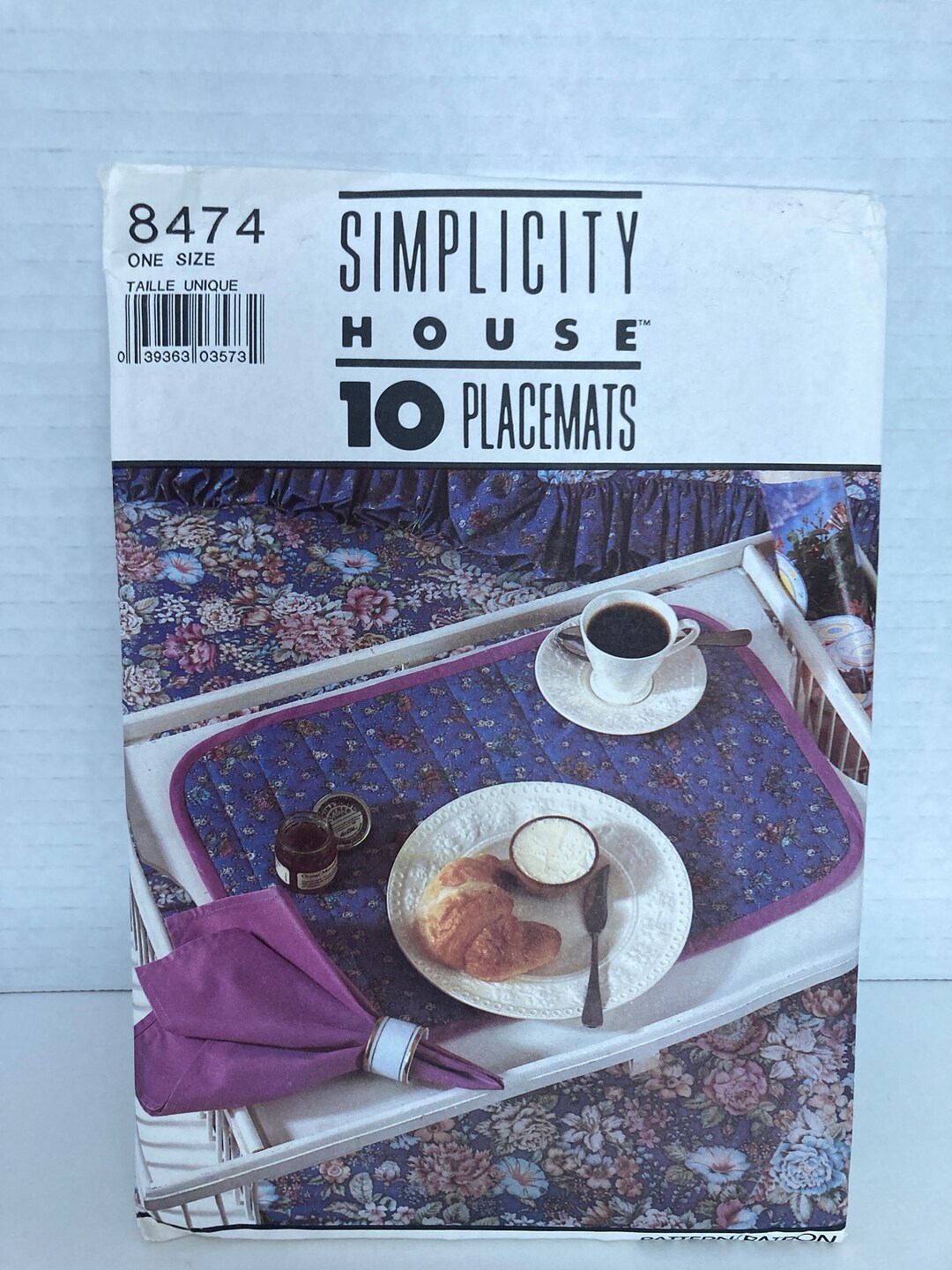 Simplicity UNCUT Pattern 8474 for Ten Styles of Placemats, C. 1987 - Etsy