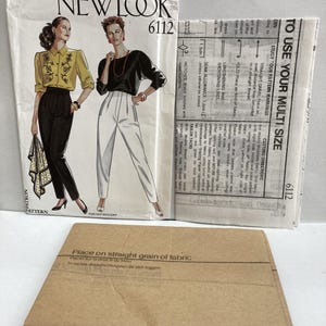 New Look UNCUT Pattern 6112 for Misses' Pants in Sizes 8-18 - Etsy