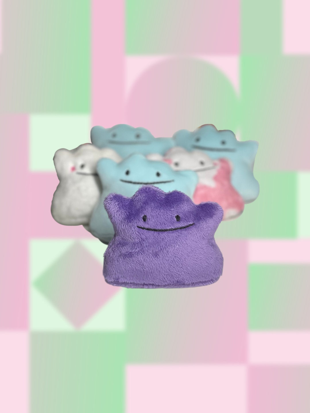 READY TO SHIP Mini Ditto Plush Pokémon Inspired Kawaii - Etsy