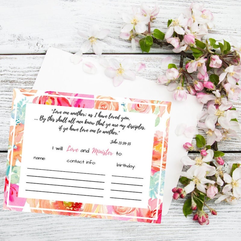 Ministering Assignment Cards - Etsy