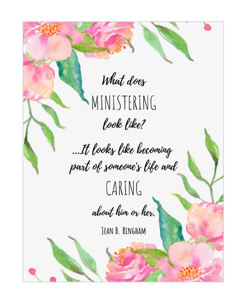 Ministering - LDS Relief Society Printable /poster/handout/binder Cover ...