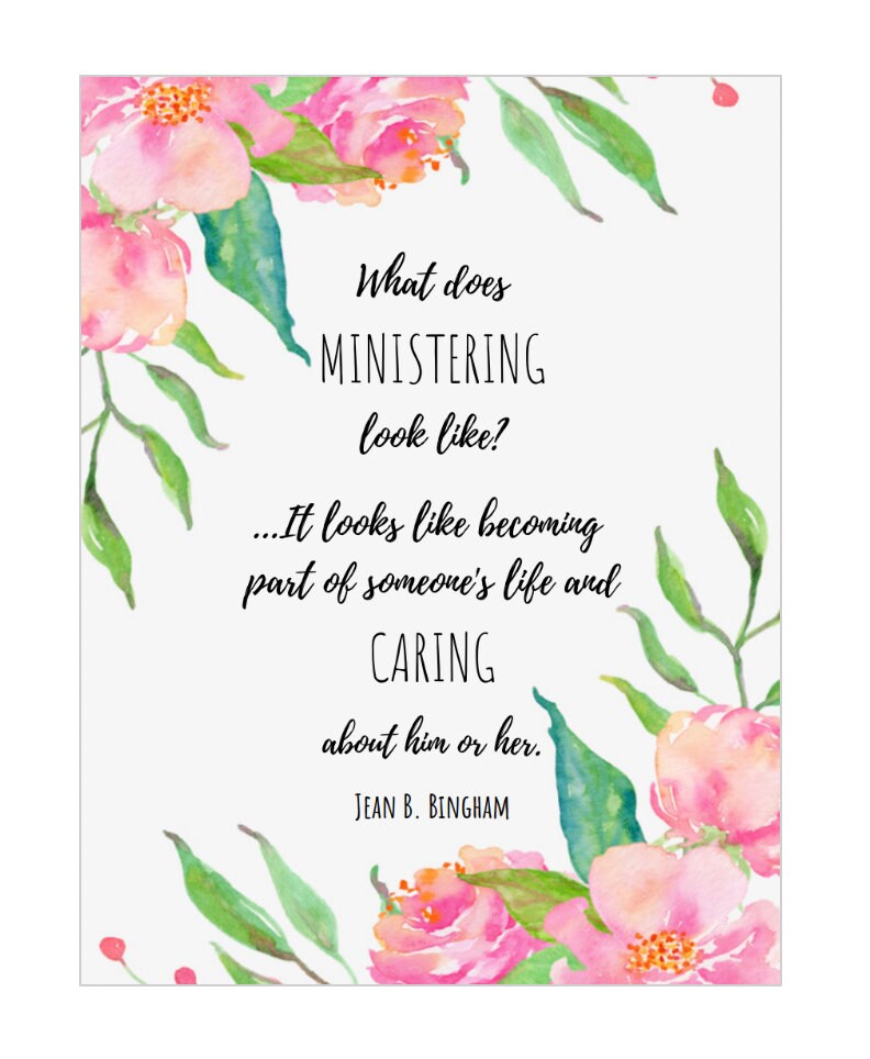 Ministering - LDS Relief Society Printable /poster/handout/binder Cover ...