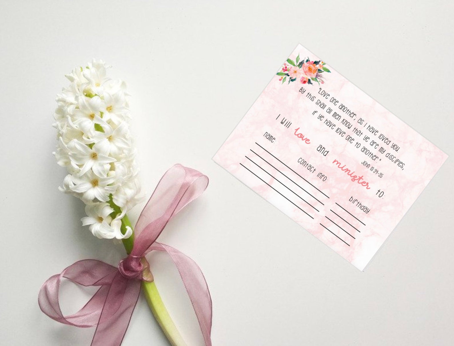 Ministering Assignment Cards - LDS Relief Society - Printable - Etsy